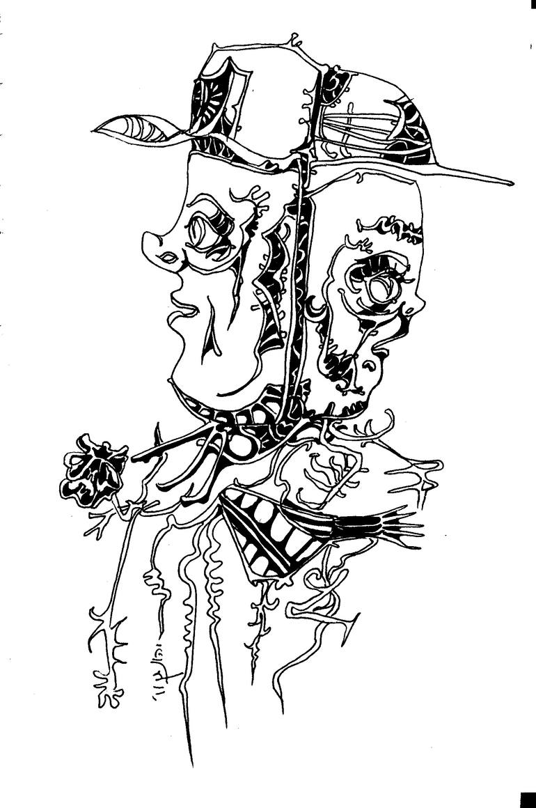 Duality Drawing by Jonathan Mayshar | Saatchi Art