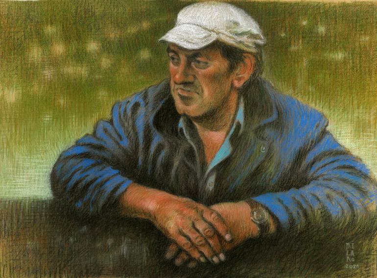 A working class hero Drawing by Federico Milano | Saatchi Art