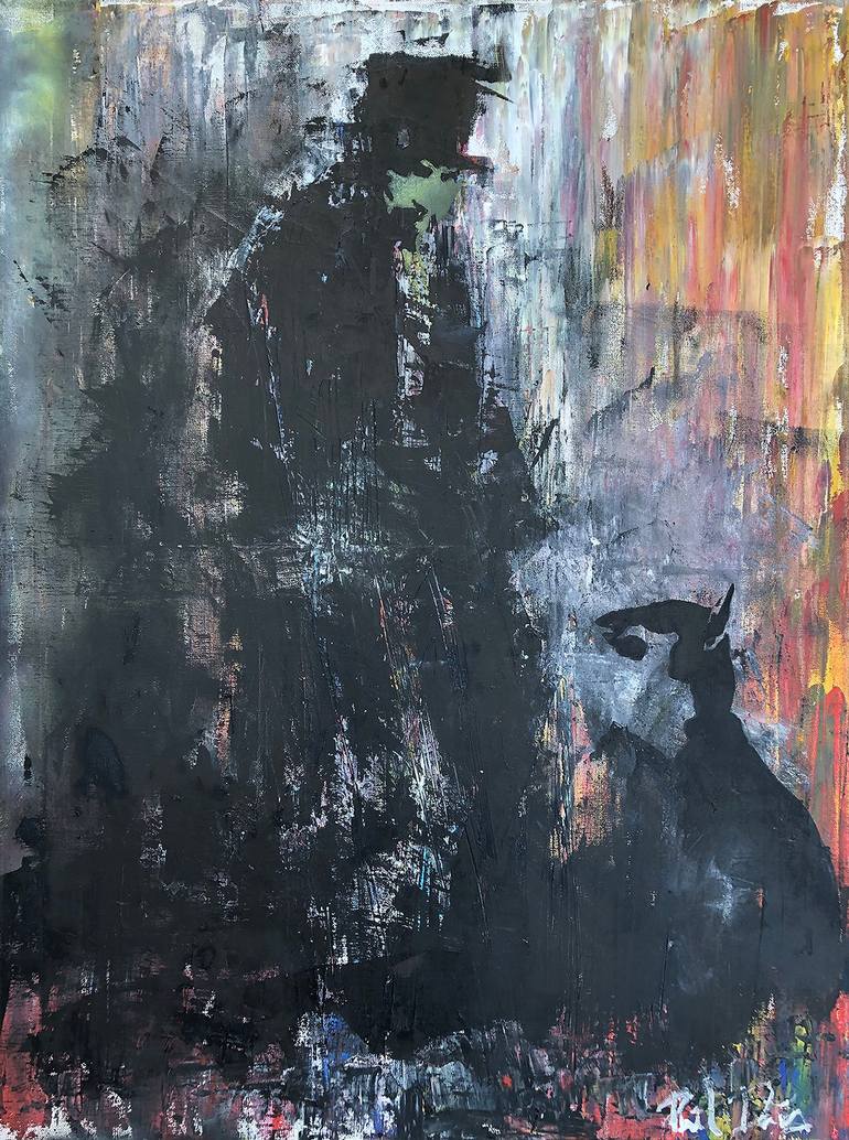 Bill Sikes And Bullseye Painting by Phil Davis | Saatchi Art