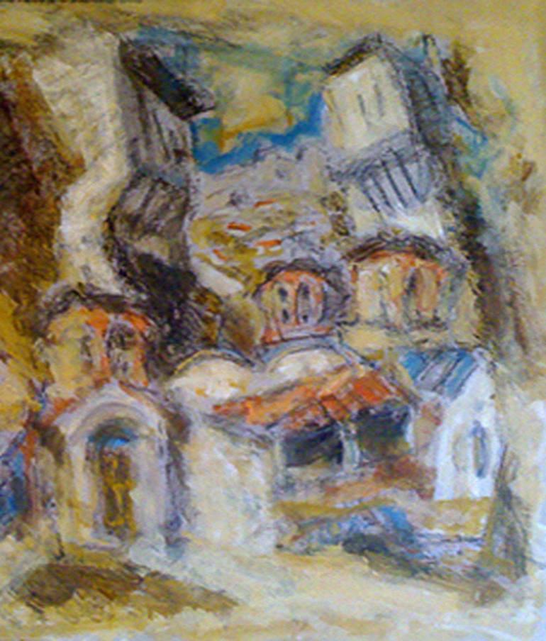 Stojan Pačov- Monastery Painting by Stojan Pačov | Saatchi Art