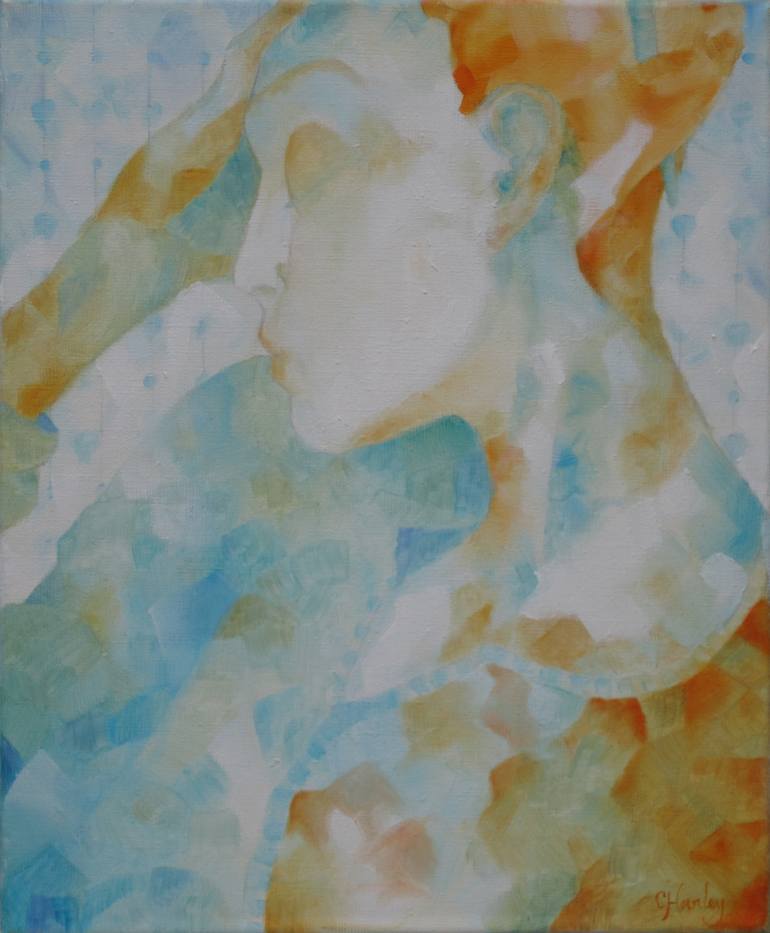 By the window Painting by Colette Hanley | Saatchi Art