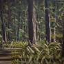Tall Trees Trail Painting by Bakos Tamas | Saatchi Art