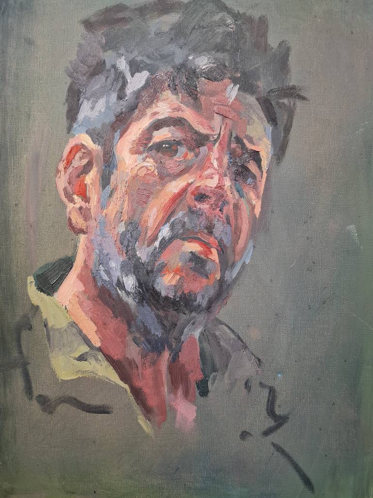 Self Portrait Painting by David Stead | Saatchi Art