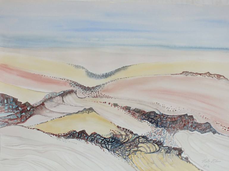 Namib Landscape II Painting by Rita Klein | Saatchi Art