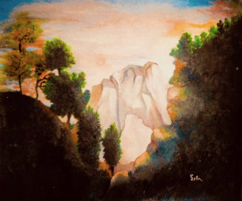 Mountain Scene Painting by Robert Solari | Saatchi Art