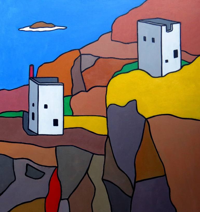 The Crowns Mines, Botallack Painting by Tim Treagust | Saatchi Art
