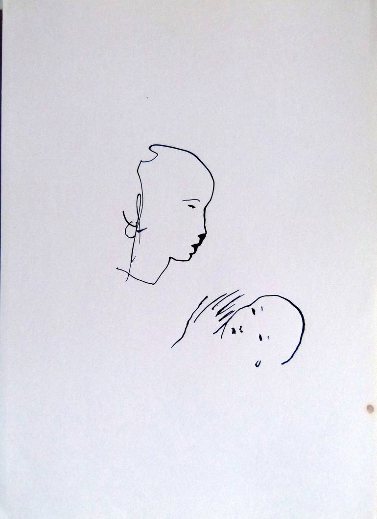 Maternity Drawing by Frederic Belaubre | Saatchi Art