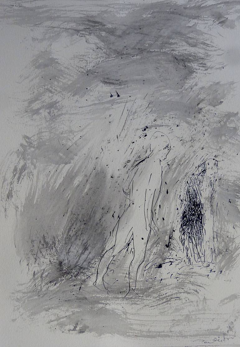 Stormy weather Drawing by Frederic Belaubre | Saatchi Art