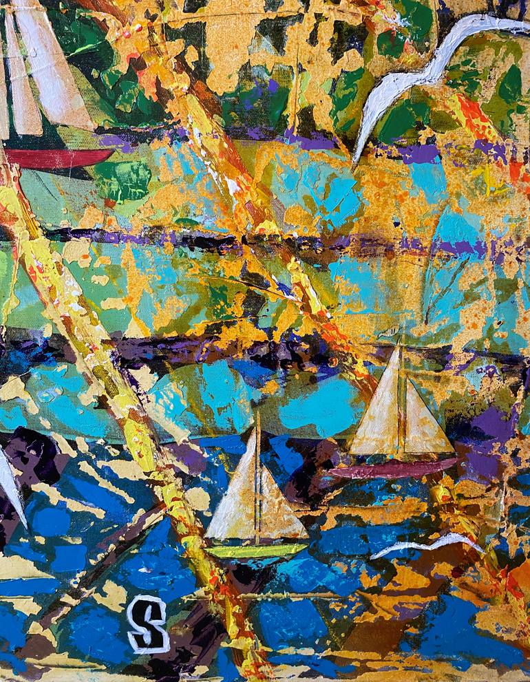 Day on the Bay Painting by Sam Soles | Saatchi Art