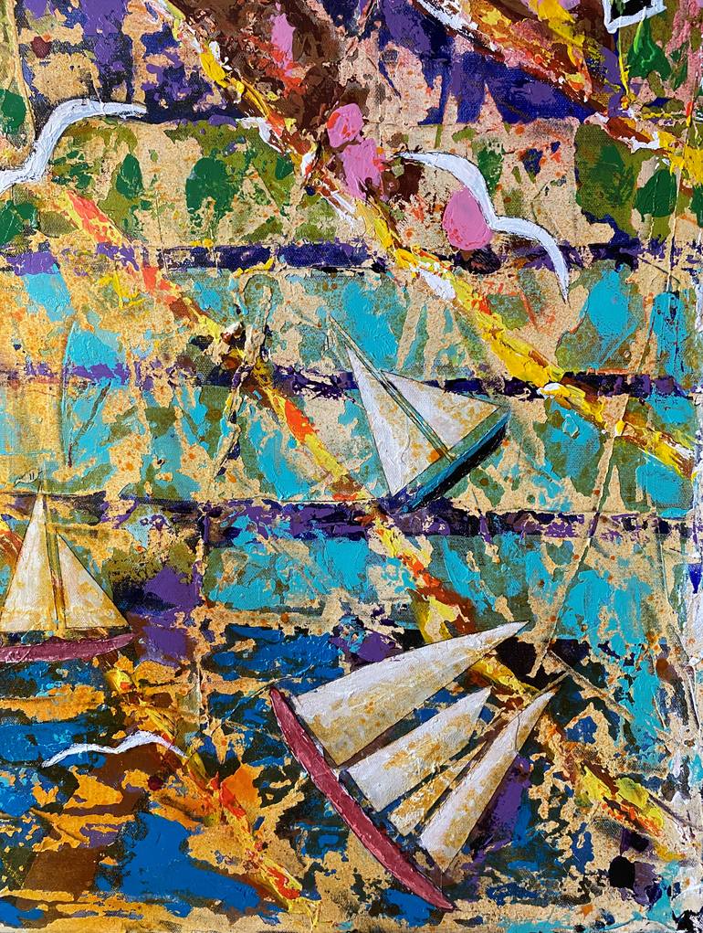 Day on the Bay Painting by Sam Soles | Saatchi Art