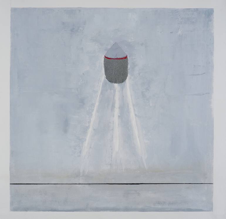 Iowa 8 water tower liftoff Painting by Nicholas Emery | Saatchi Art