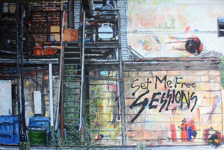 Set Me Free (Toronto Back Alley project - series 1) Painting by Les ...