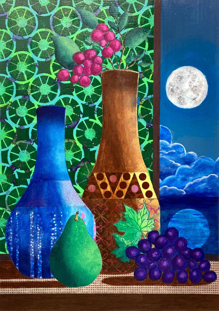 Full Moon Painting by David Galan | Saatchi Art