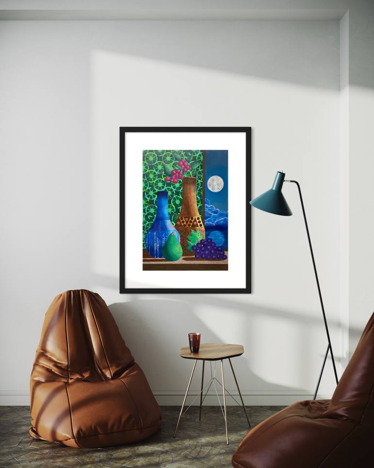 Full Moon Painting by David Galan | Saatchi Art