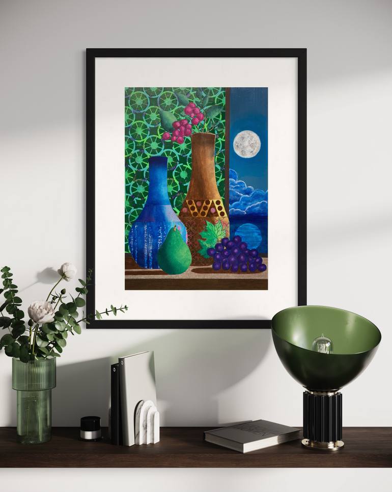 Full Moon Painting by David Galan | Saatchi Art