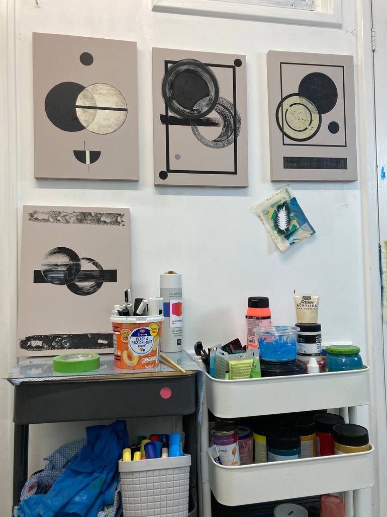 Geometria y texturas 3 Painting by David Galan | Saatchi Art