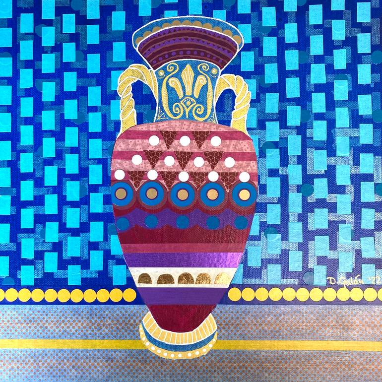 Greek Vase Painting by David Galan | Saatchi Art