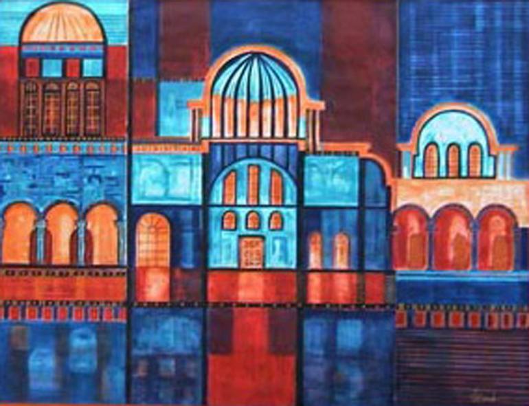 temple Painting by sabira manek | Saatchi Art