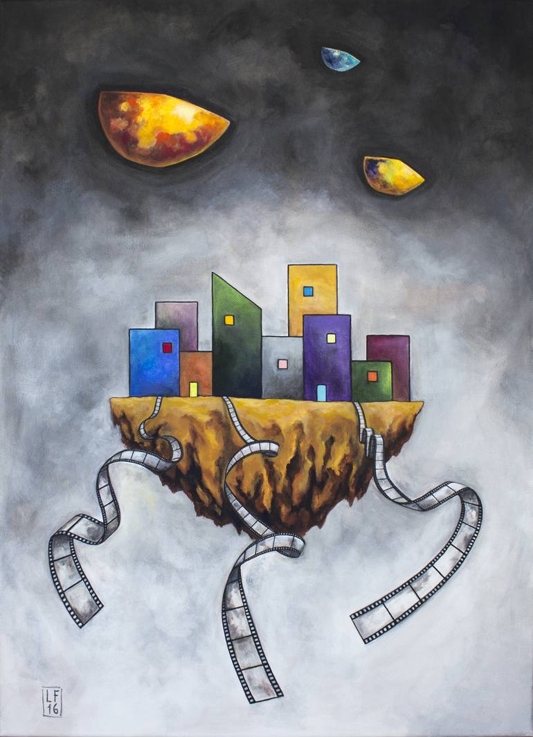 Nelle pieghe del multiverso Painting by Luca Ferullo | Saatchi Art