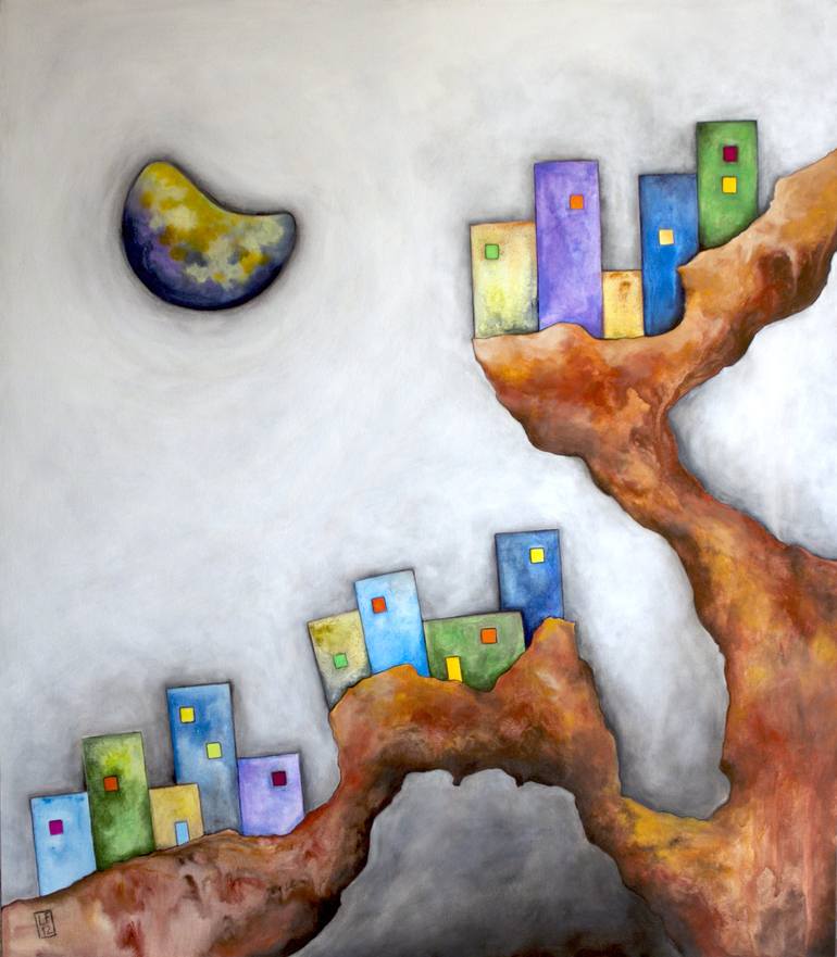 Paradise City Painting by Luca Ferullo | Saatchi Art