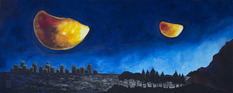 Sittin' in silence on my own Painting by Luca Ferullo | Saatchi Art
