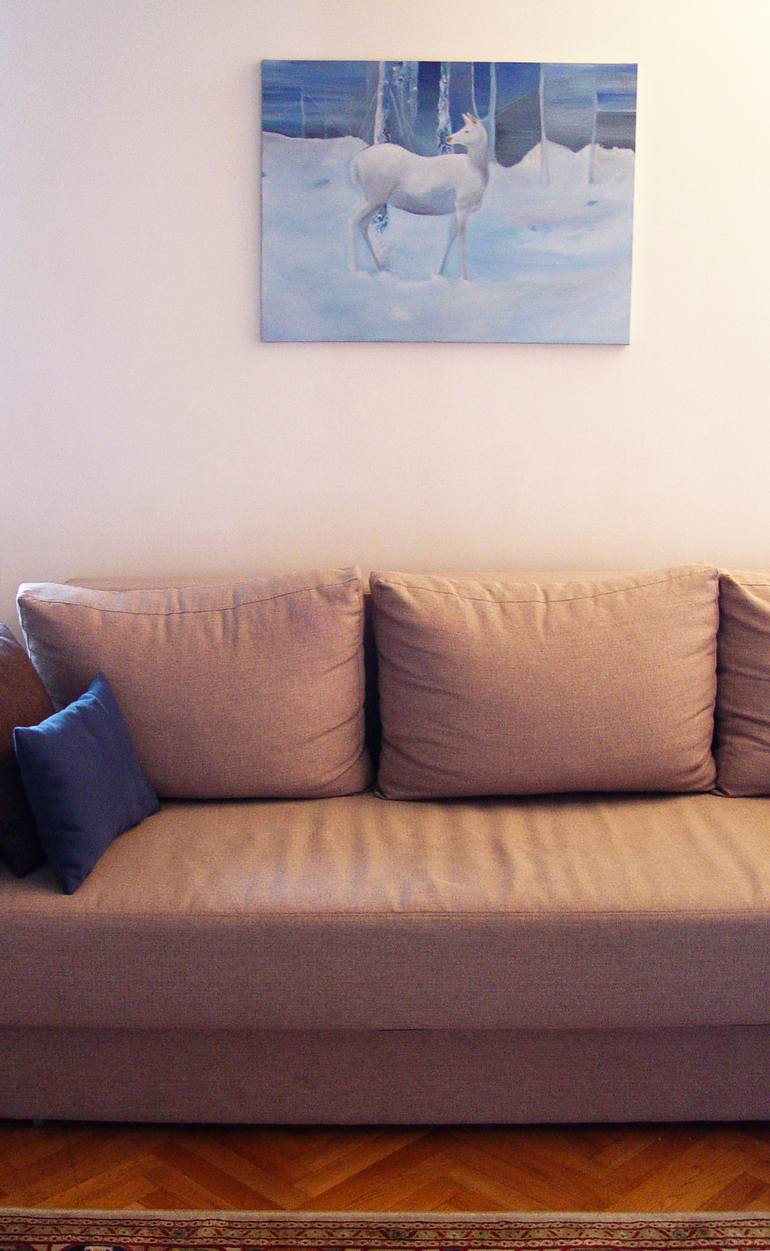 Albino Doe Painting by Marija MašA Jovanović | Saatchi Art