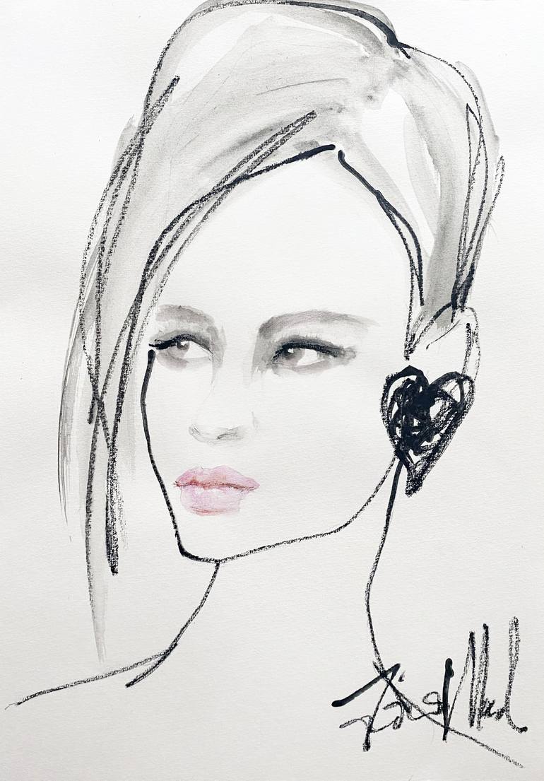 Tiffany daydreams Drawing by Fiona Maclean | Saatchi Art