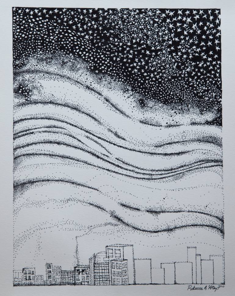 Falling Stars Drawing by Becky Stoup | Saatchi Art