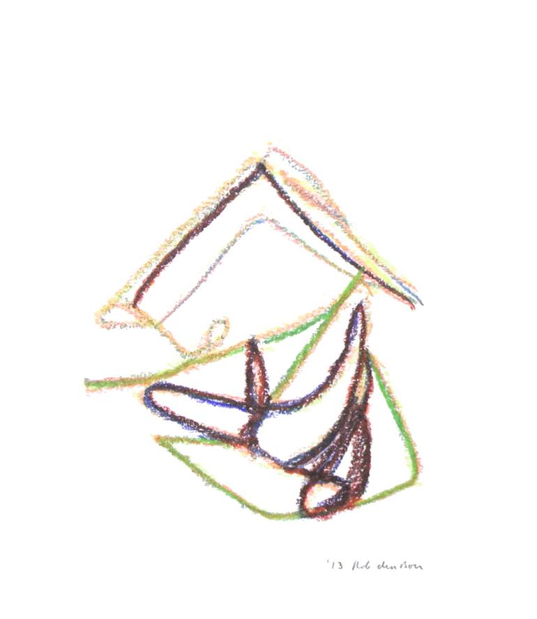 Roof Style Flower Drawing by Rob Den Boer | Saatchi Art