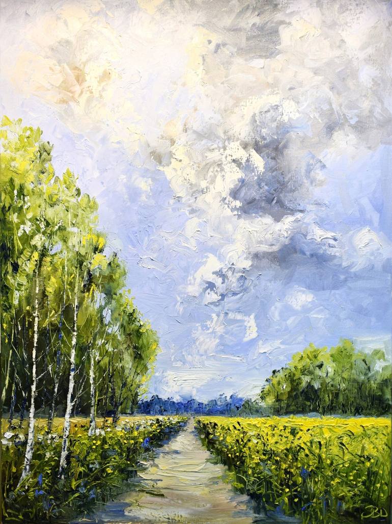 Natures path Painting by Sonja Brussen | Saatchi Art
