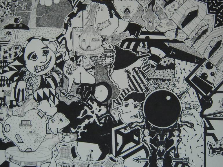 lifes a beach Drawing by tim clark | Saatchi Art