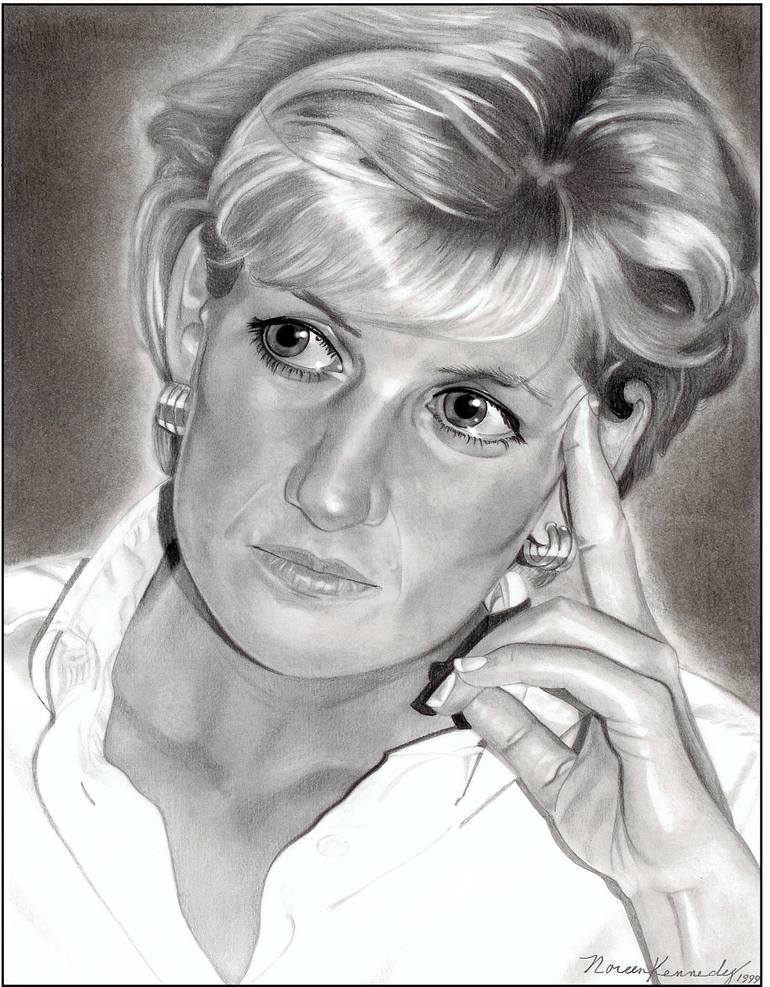 Princess Diana Drawing by Noreen Kennedy | Saatchi Art