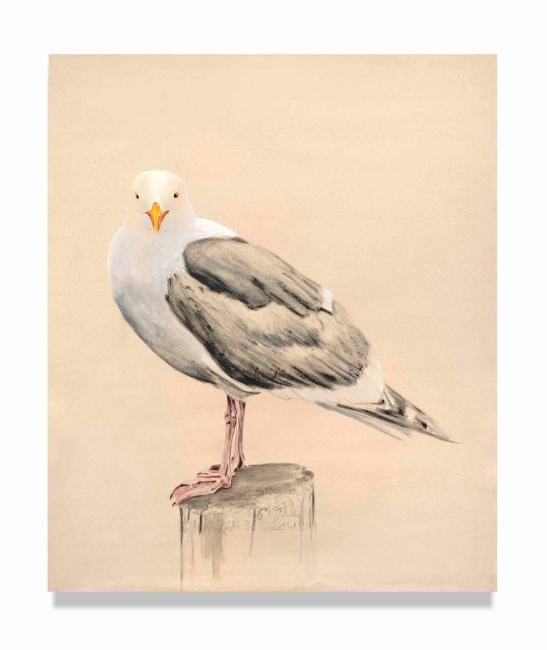 Beach Bird Painting by Marisa Murrow | Saatchi Art