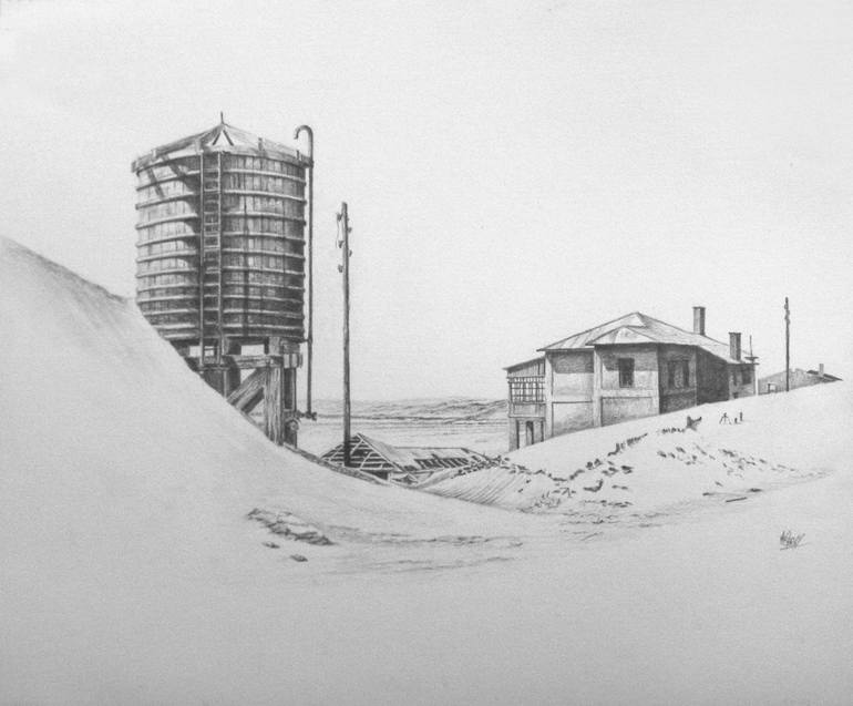 DRY TOWN Drawing by Miles Paul | Saatchi Art