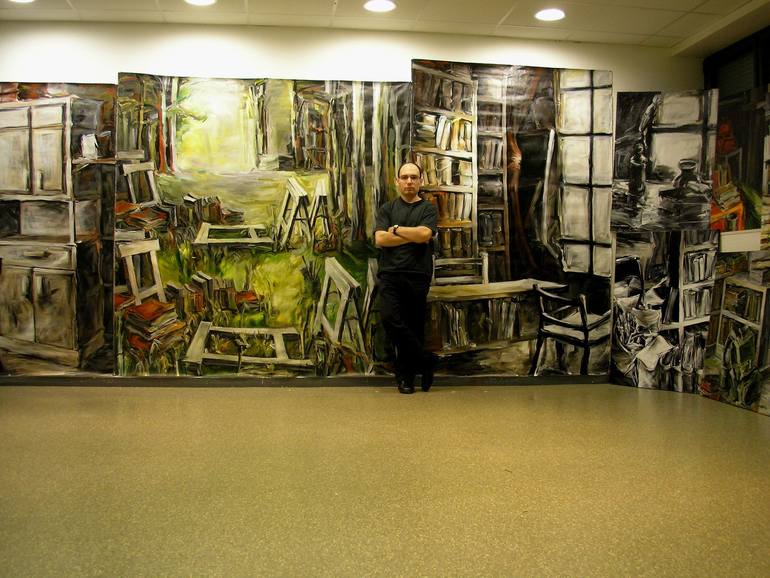 Painter's world Painting by Michael ILE | Saatchi Art