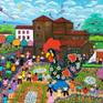 Barcelos a Lenda do Galo - PT Painting by Angela Gomes Art Naif ...