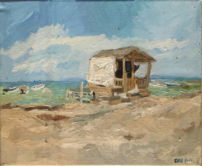 Shack, Qal' at Al, Bahrain Painting by Christine Olga Smith | Saatchi Art