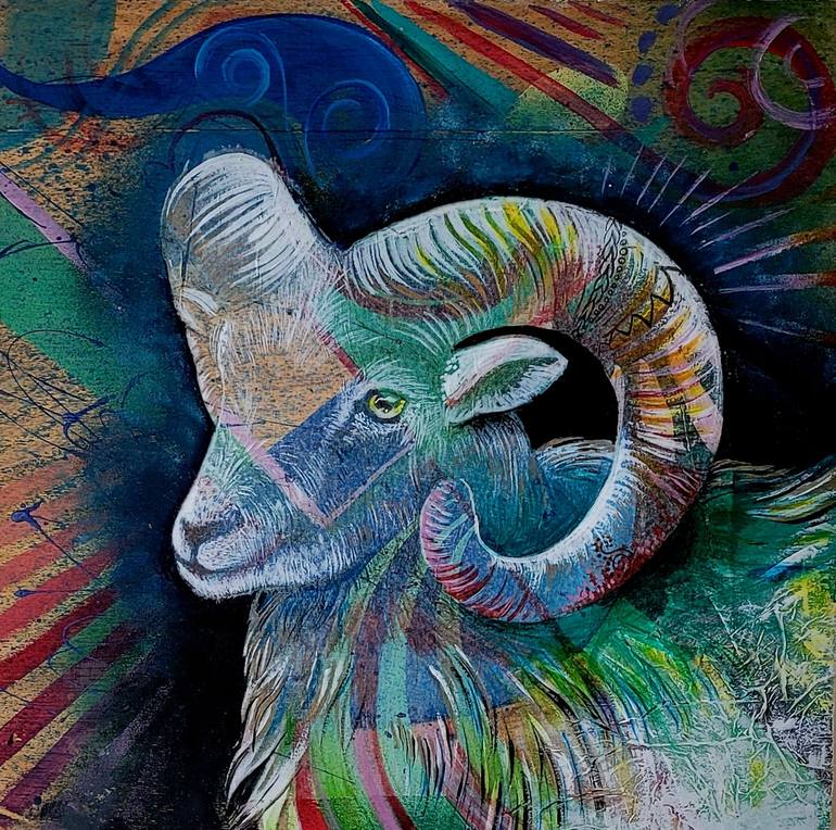 Ram Painting by Aimee Dymond | Saatchi Art