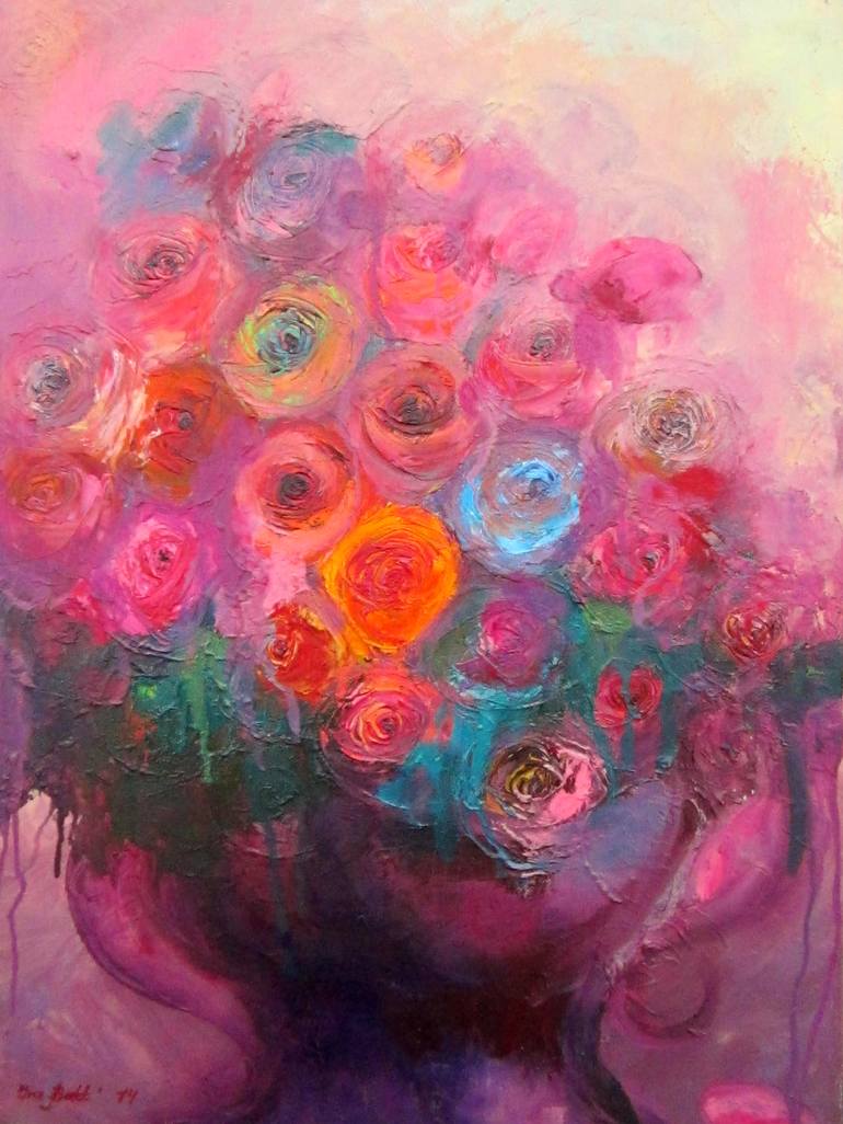 en rose! Painting by Ira Batt | Saatchi Art