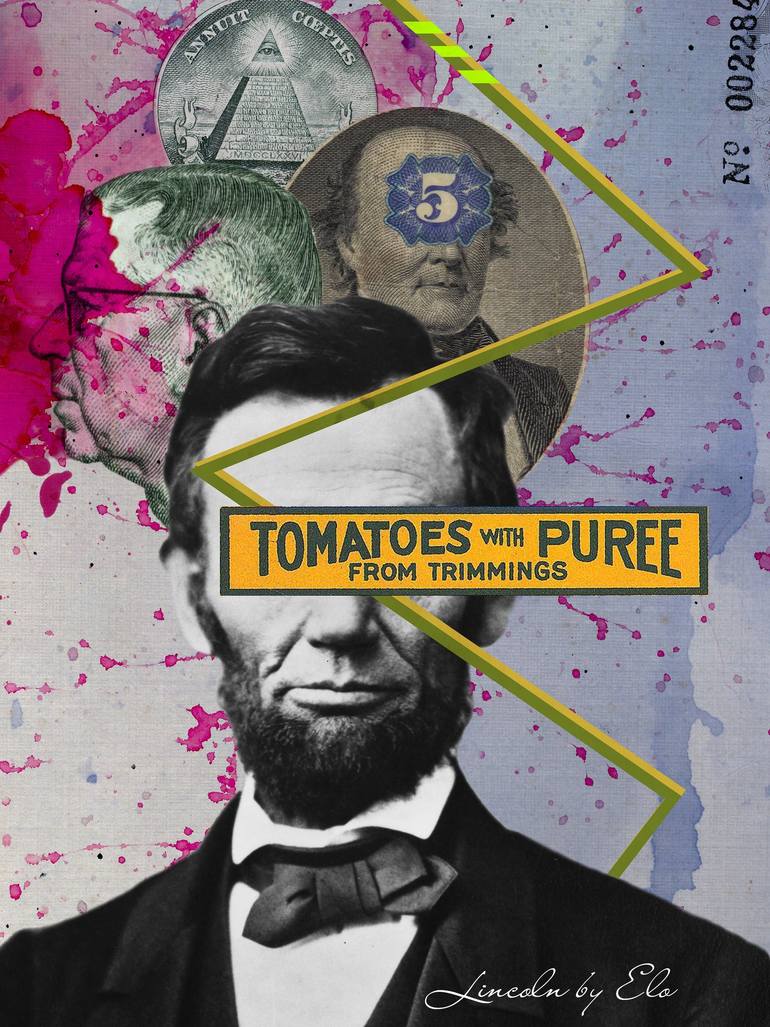 Lincoln - Public Figures by Elo Collage by Elo Marc | Saatchi Art