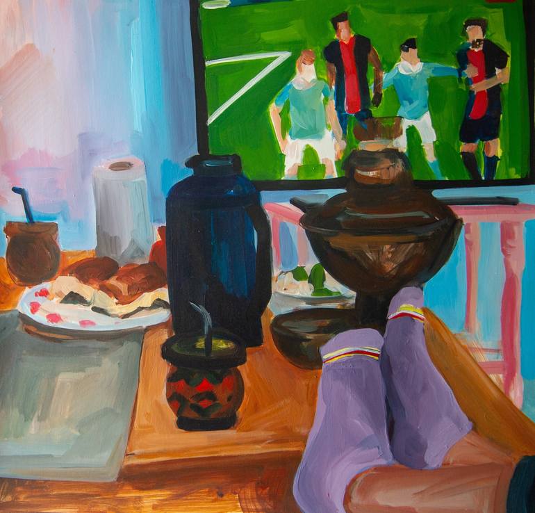 PSG vs Manchester City Painting by Florencia Del Fabbro | Saatchi Art