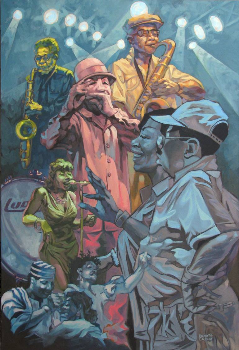 Blues Festival Painting by Kenneth Calvert | Saatchi Art