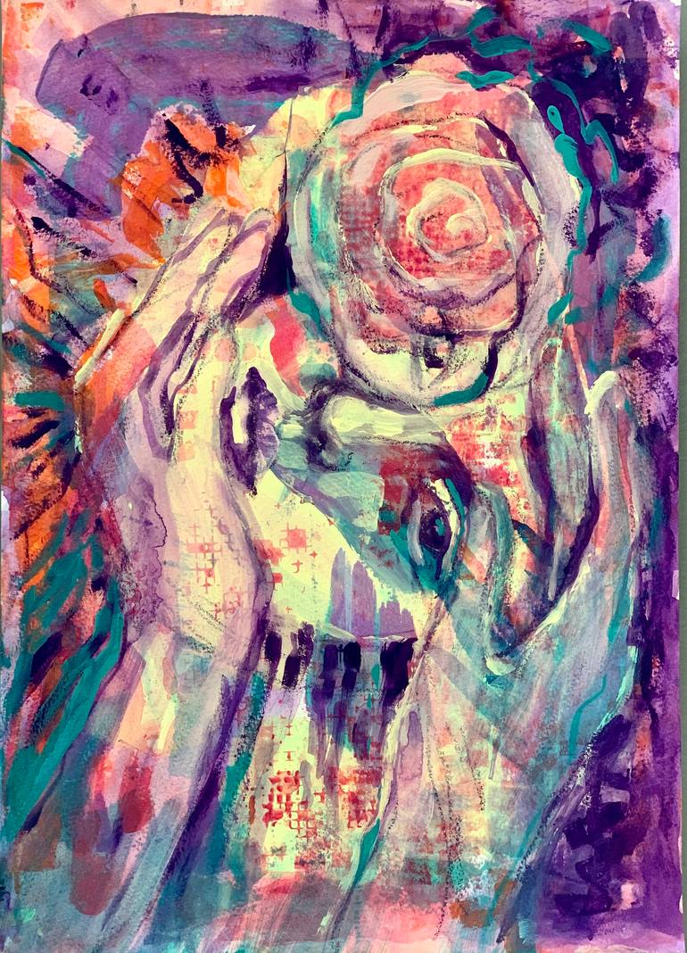 idealism - symbolic art, original painting, woman, pop art, office art ...