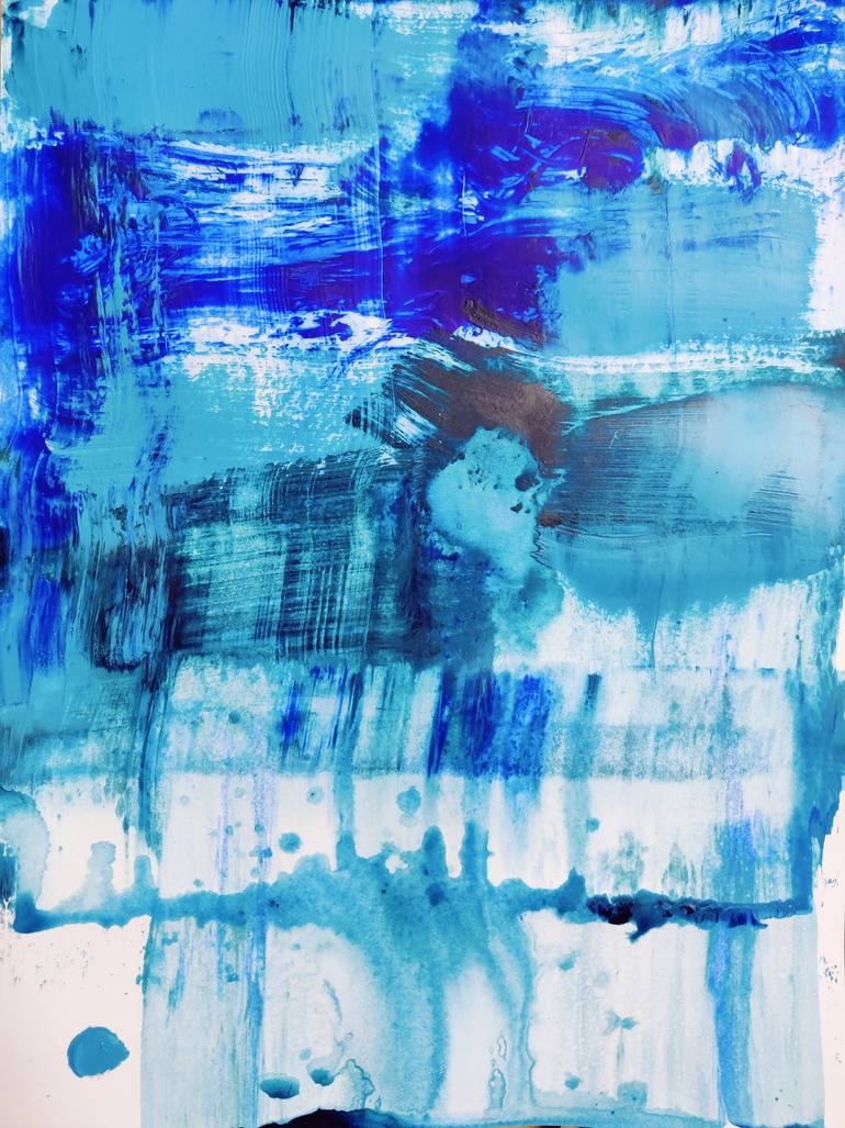 Blue Composition 2 Painting by Anna Eckert | Saatchi Art