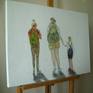 The Three Backpackers Painting by Alina Cristina Frent | Saatchi Art