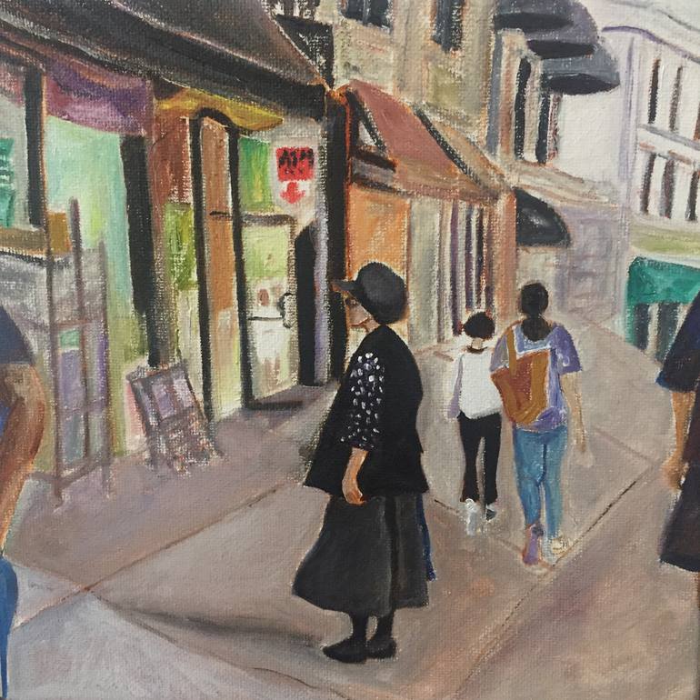 She stops to look Painting by Xinxin Xu | Saatchi Art