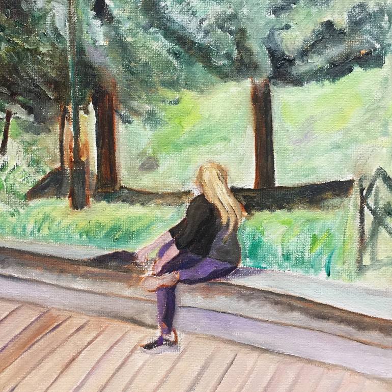 Summer central park Painting by Xinxin Xu | Saatchi Art