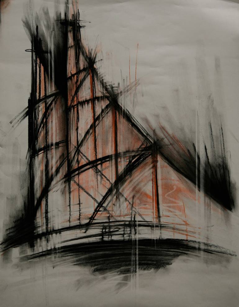 Expressive Scene Drawing by Josh Patterson | Saatchi Art