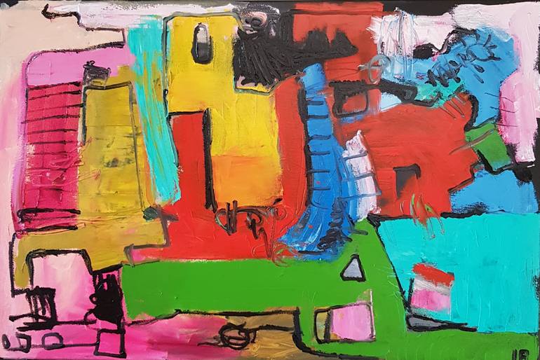 Map en Provence Painting by Lorna Allen | Saatchi Art