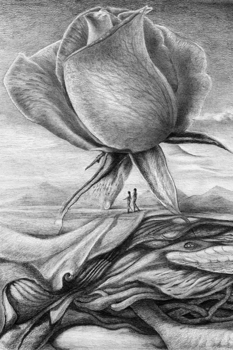 The rose Drawing by Ermis Nikolaos Perakis | Saatchi Art